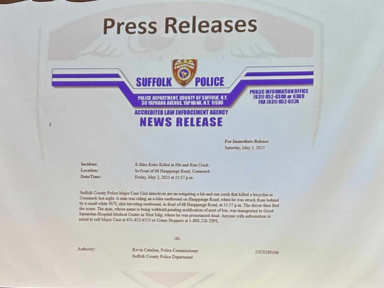 June 2025 Suffolk County Police Department 2nd Precinct Monthly ...